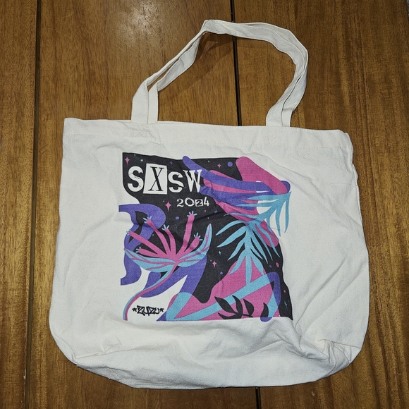 The Unbranded Brand | Bags | Sxsw 224 Graphic White Tote Bag | Poshmark